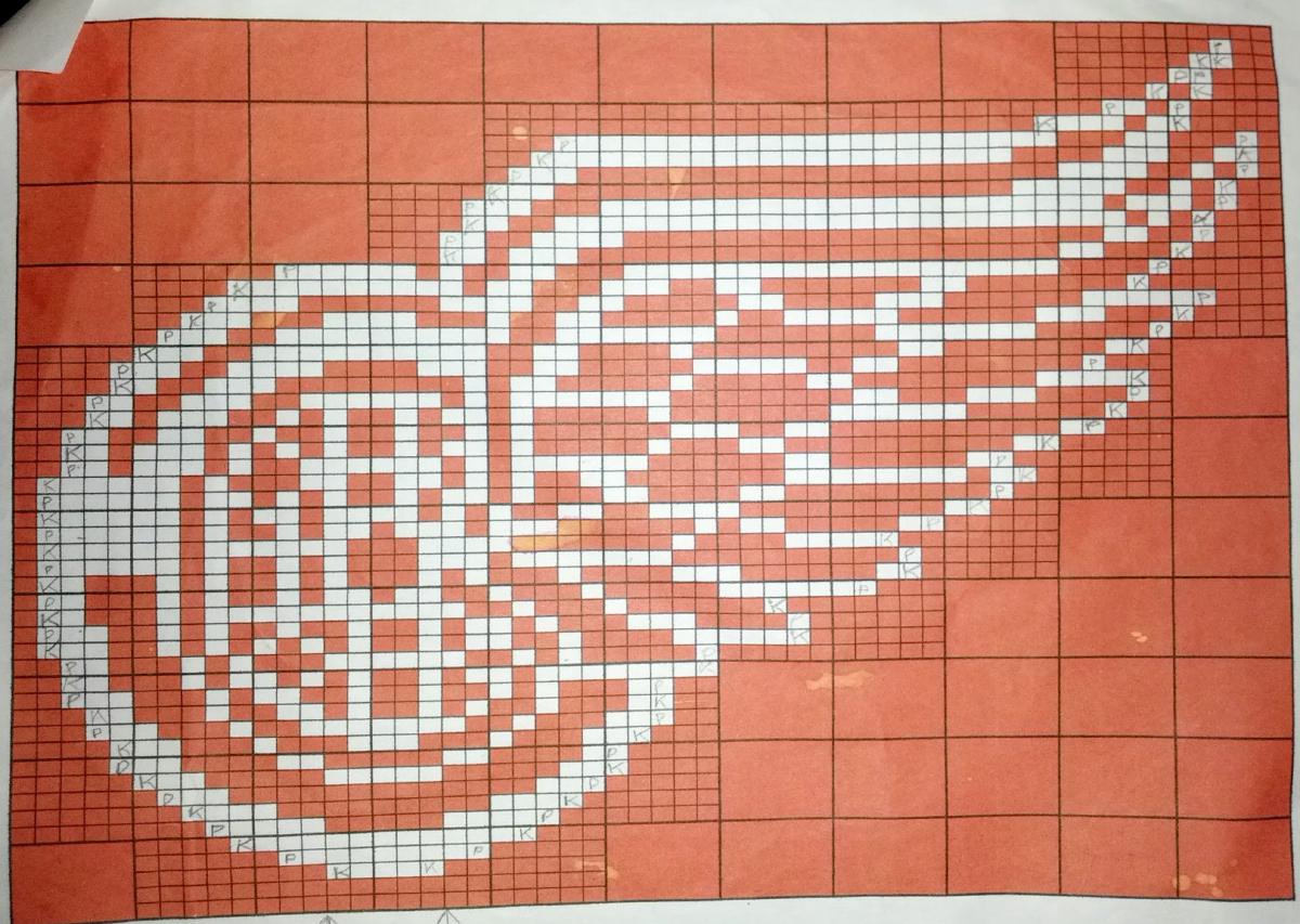 Knitting a Red Wings Hockey Jersey