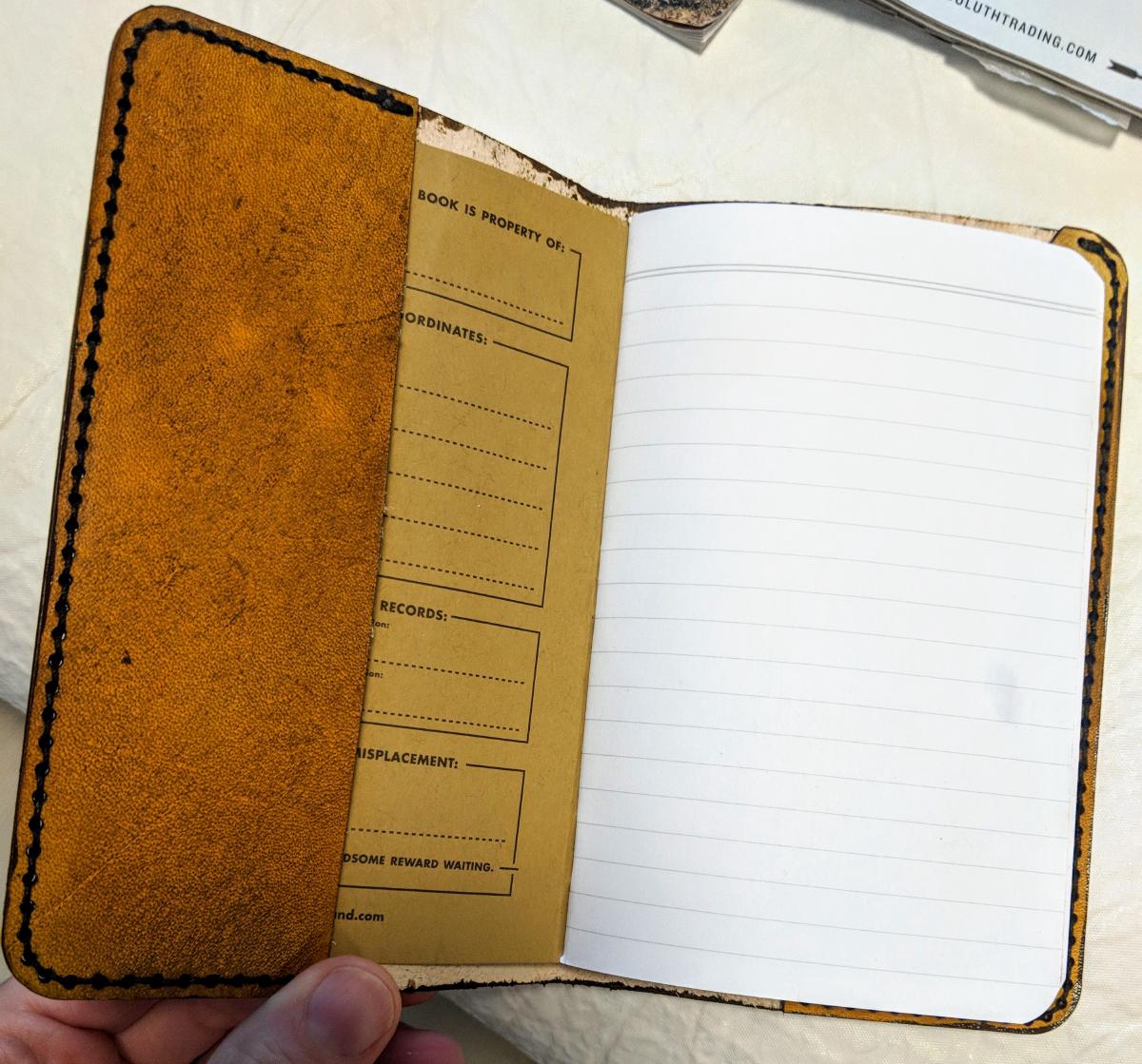 Leather field notes cover